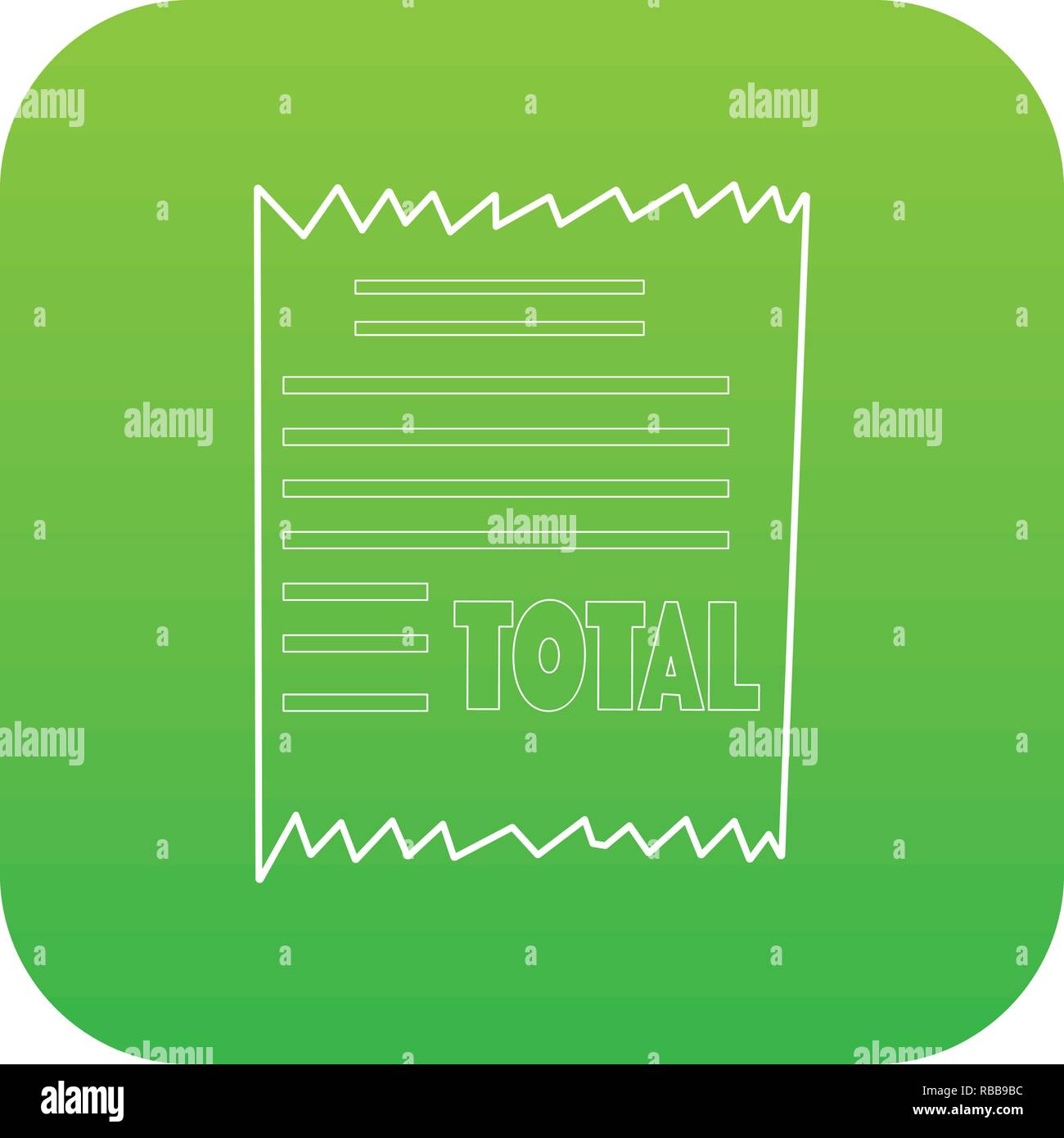 Receipt icon green vector Stock Vector Image & Art - Alamy
