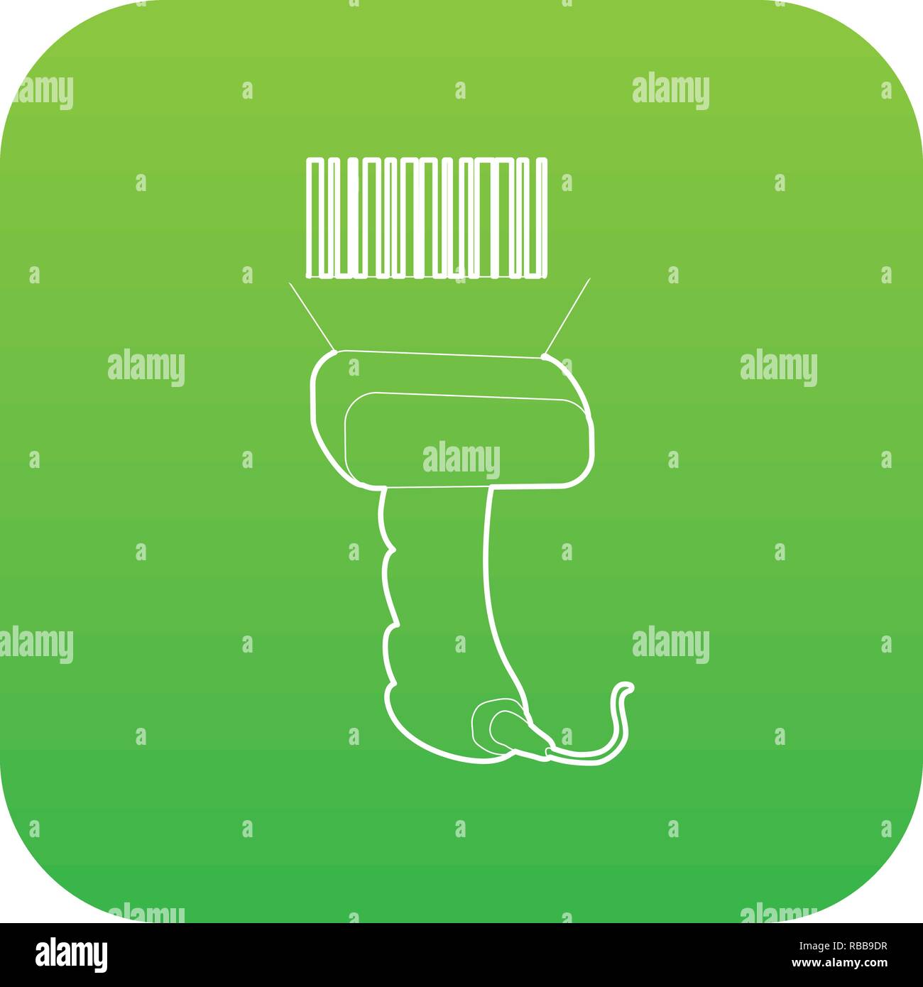 Scanner icon green vector Stock Vector Image & Art - Alamy