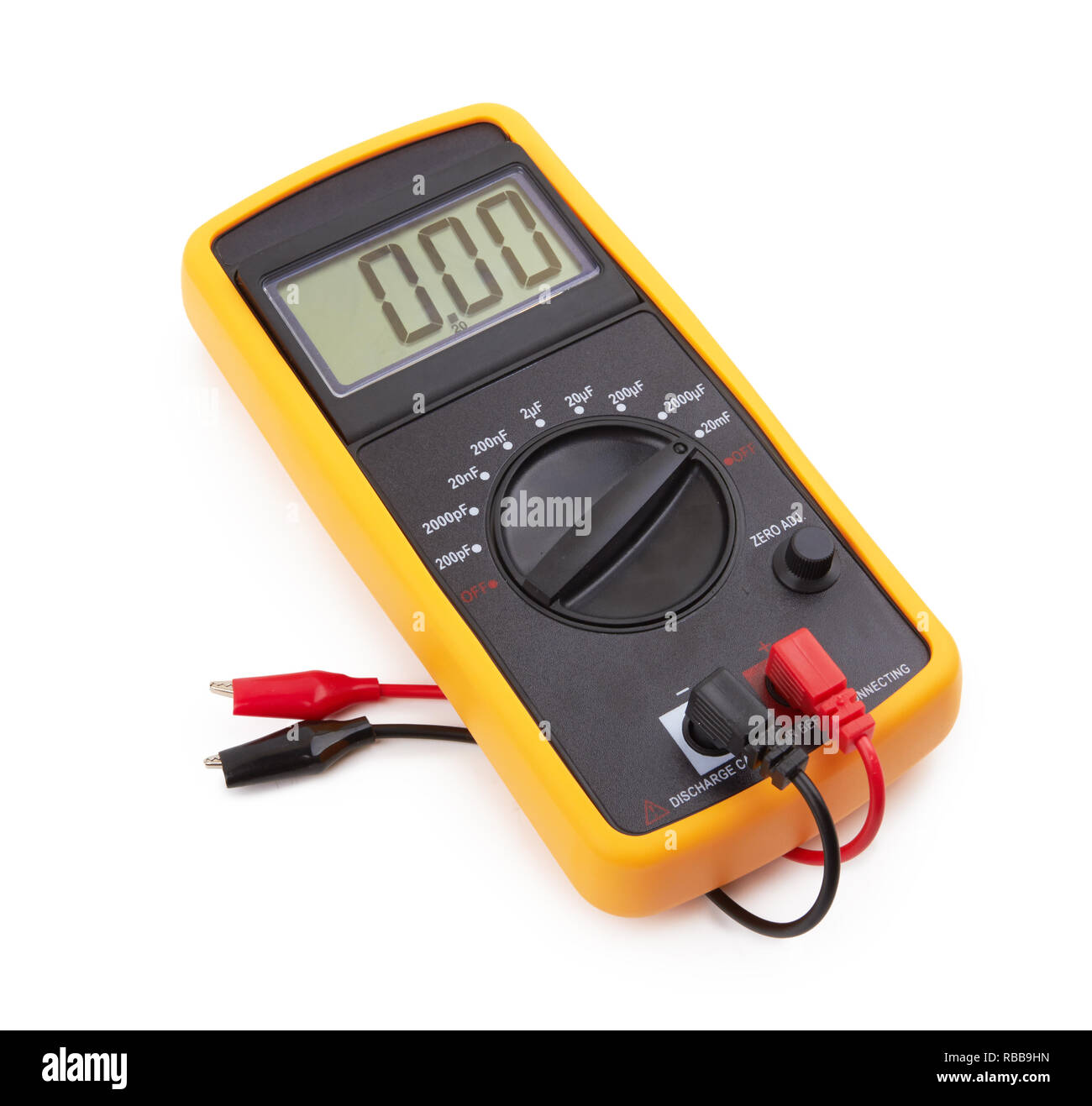 Digital multimeter isolated on a white background Stock Photo - Alamy
