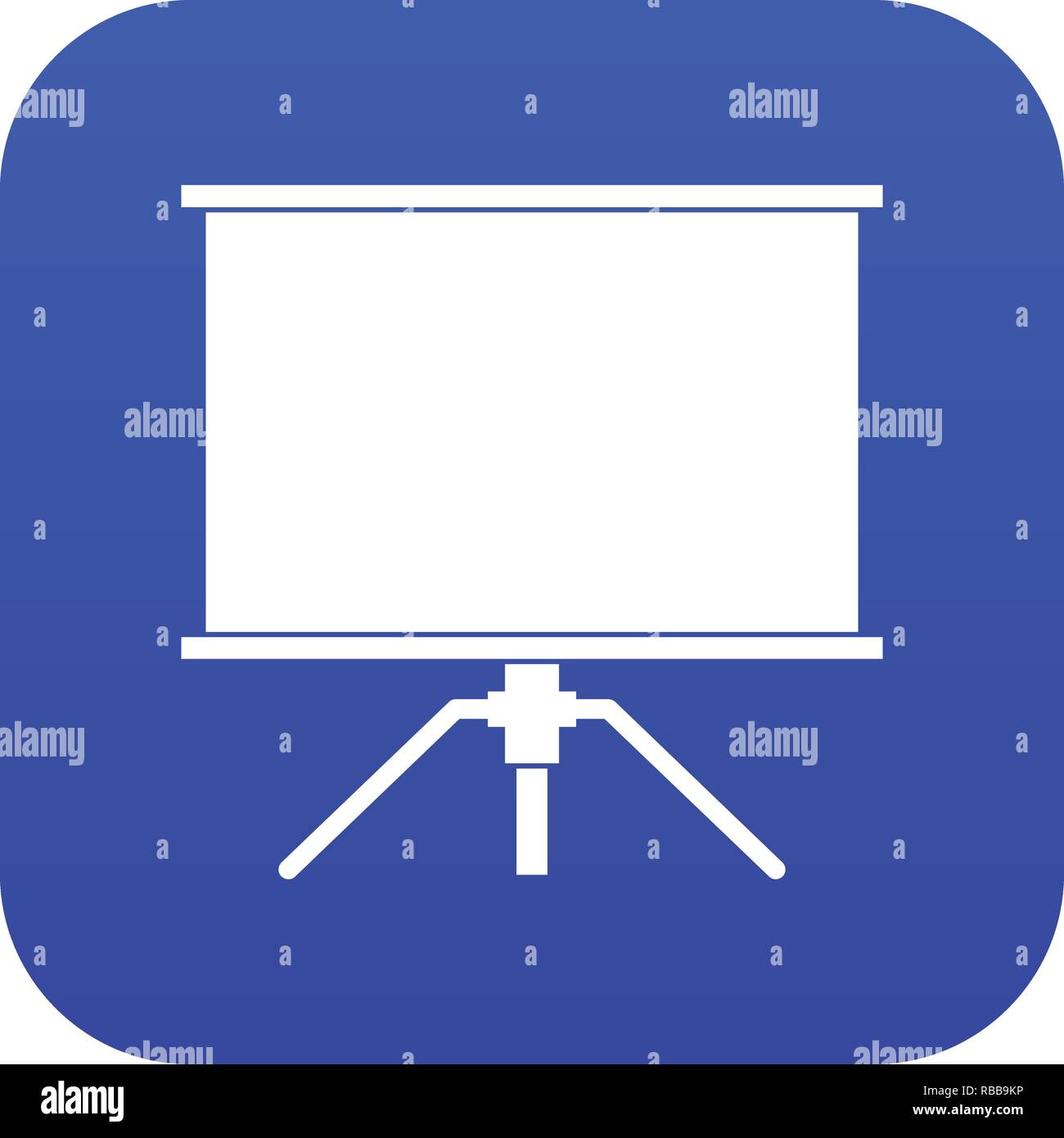 Blank projection screen icon digital blue Stock Vector Image & Art - Alamy