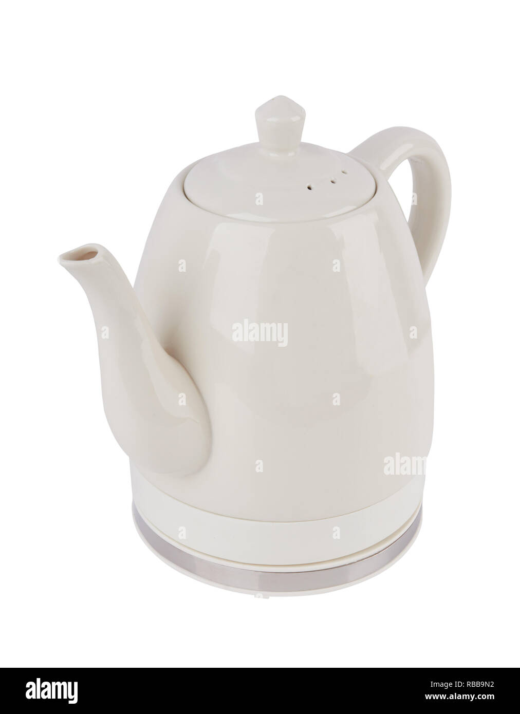 ceramics electric kettle isolated on white background Stock Photo - Alamy