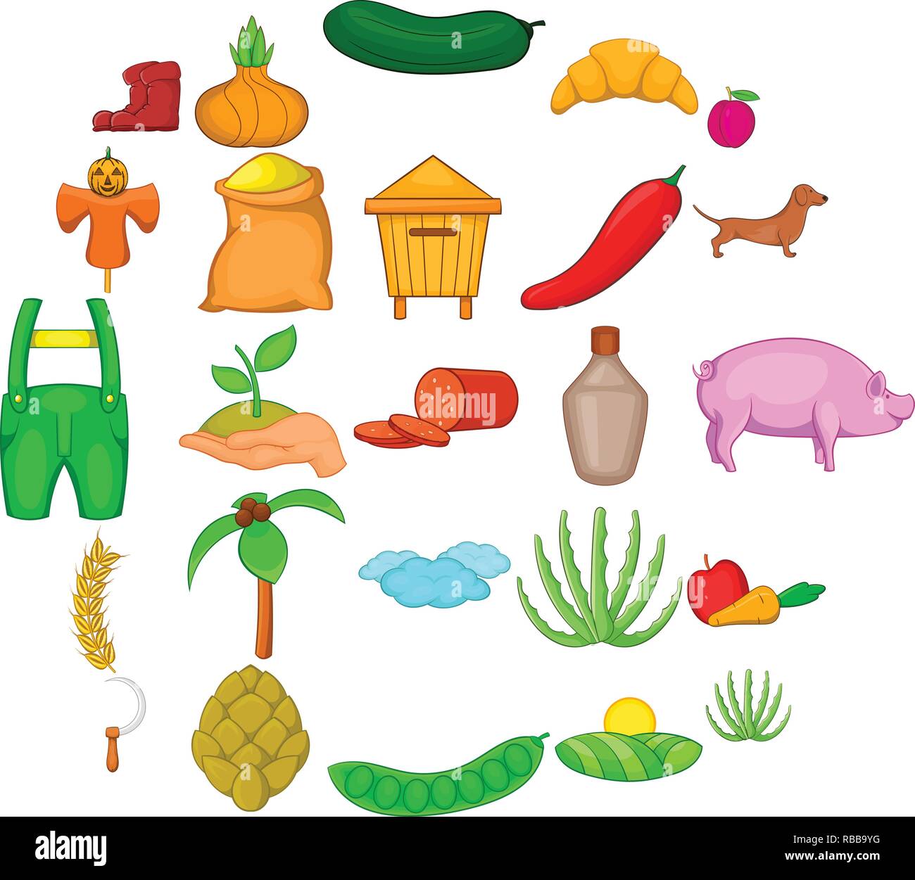Manual labor icons set, cartoon style Stock Vector Image & Art - Alamy
