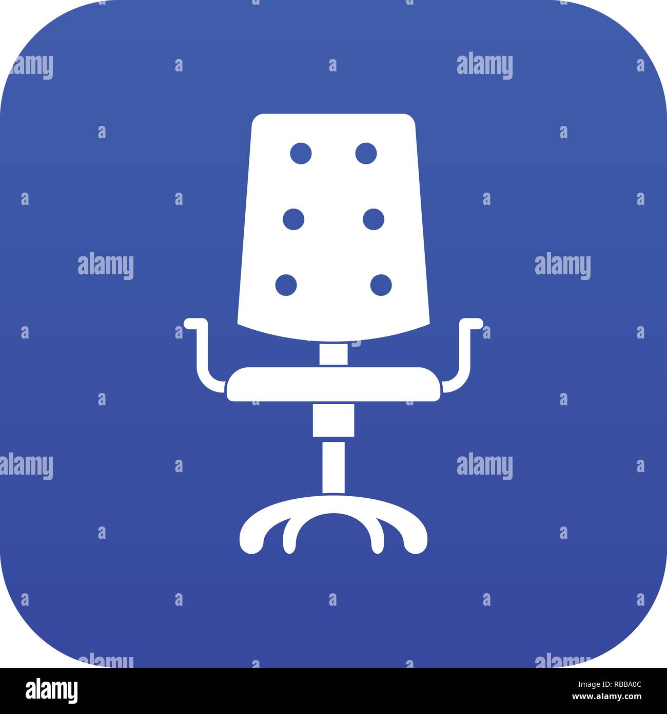 Office chair icon digital blue Stock Vector Image & Art - Alamy