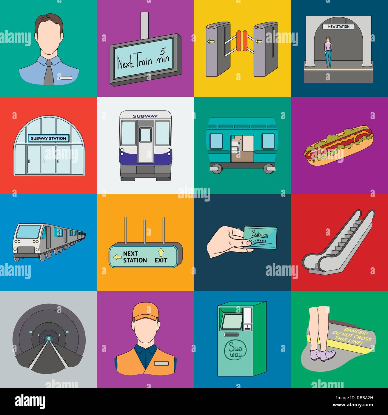 Underground staircase Stock Vector Images - Alamy