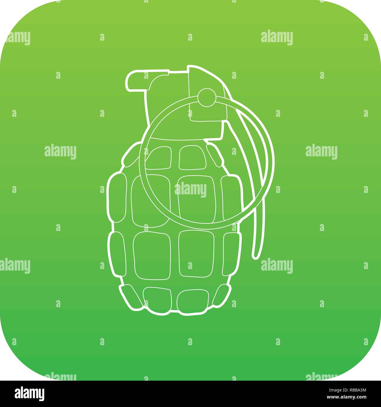 Hand grenade icon green vector Stock Vector Image & Art - Alamy
