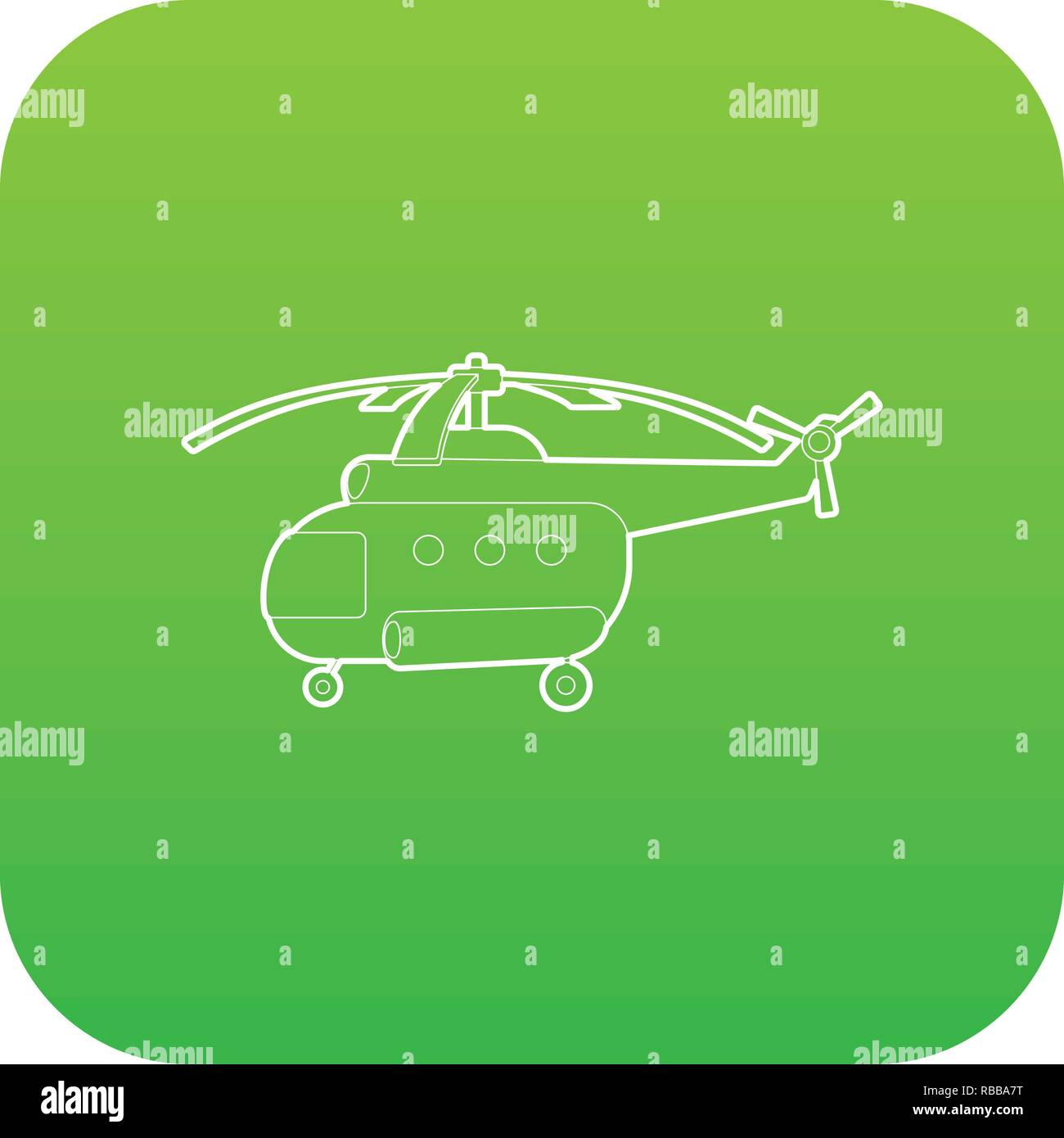 Helicopter icon green vector Stock Vector Image & Art - Alamy