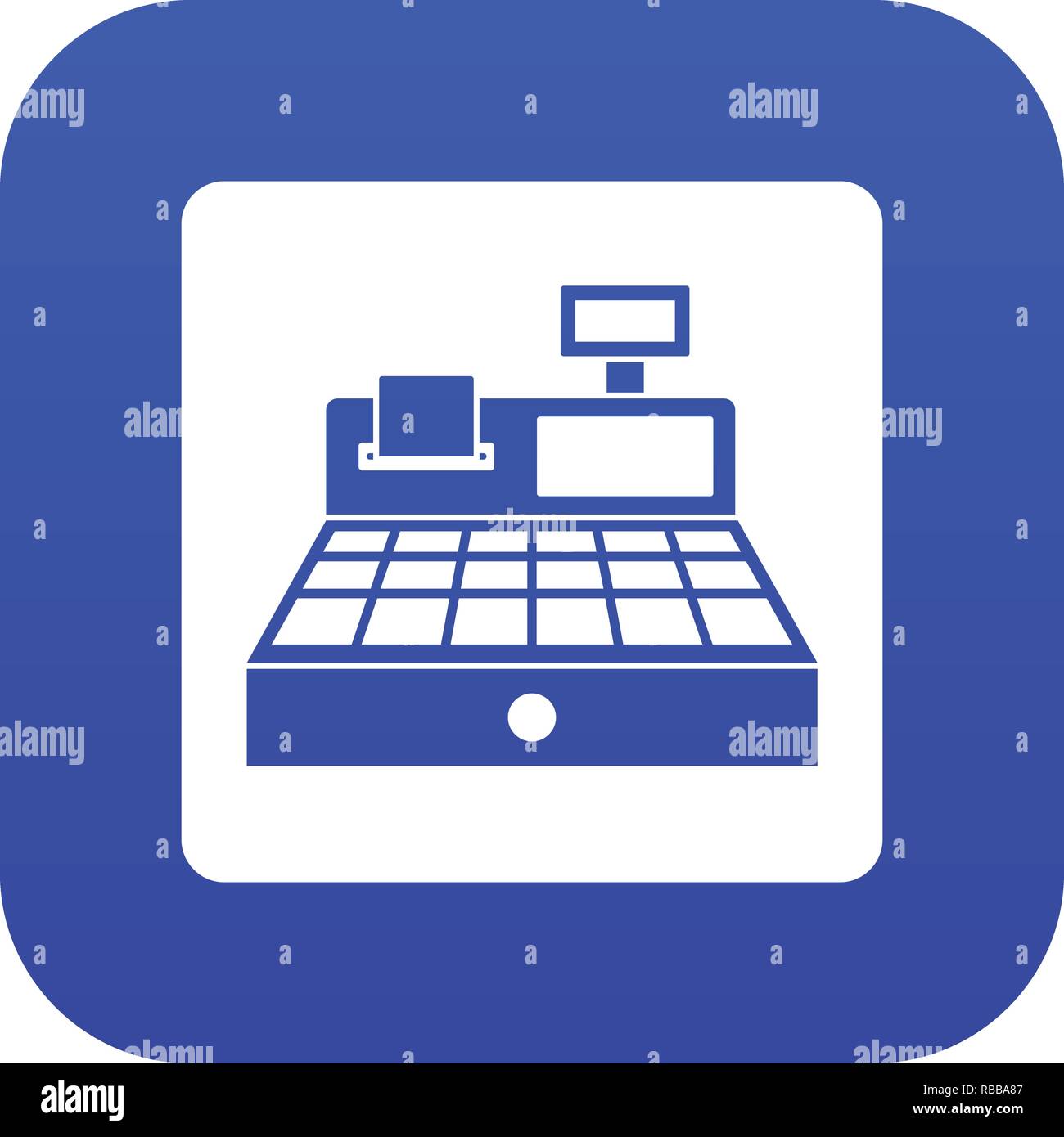 Sale cash register icon digital blue Stock Vector Image & Art - Alamy