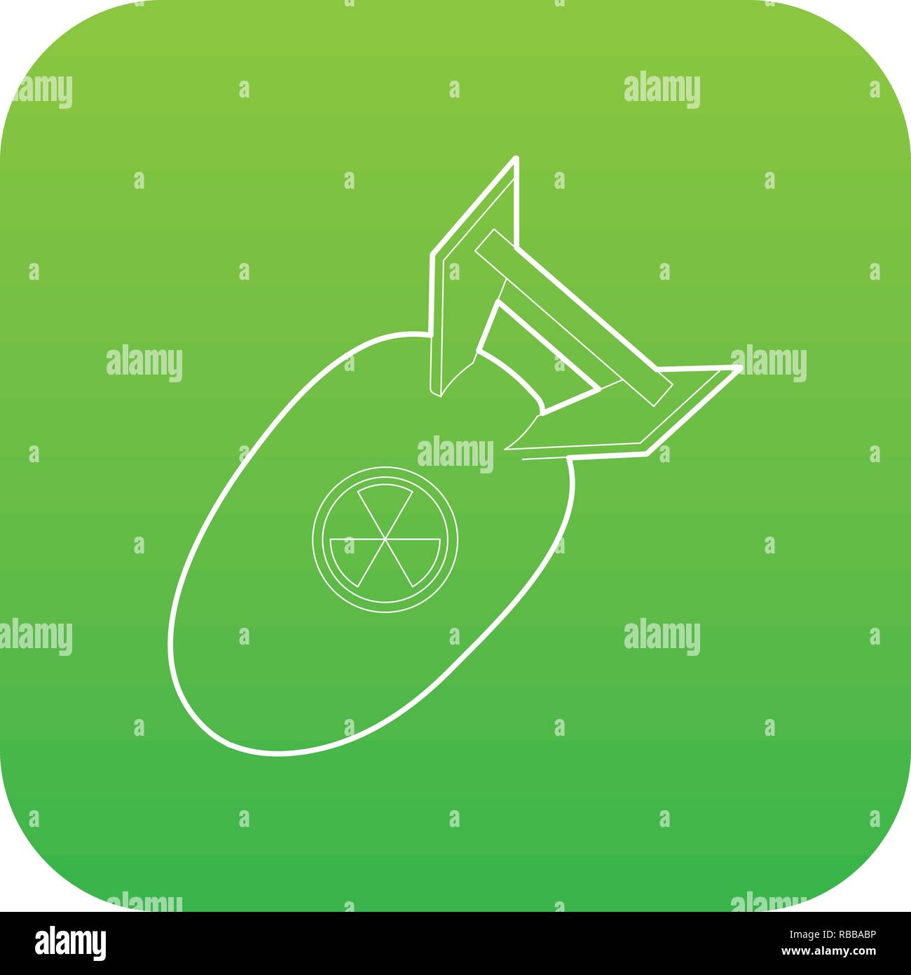 Atomic bomb icon green vector Stock Vector Image & Art - Alamy