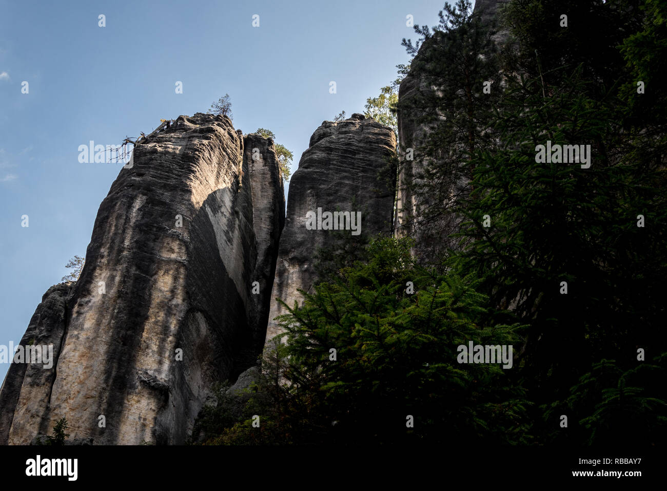 Adrspach teplice rocks in summer Stock Photo - Alamy