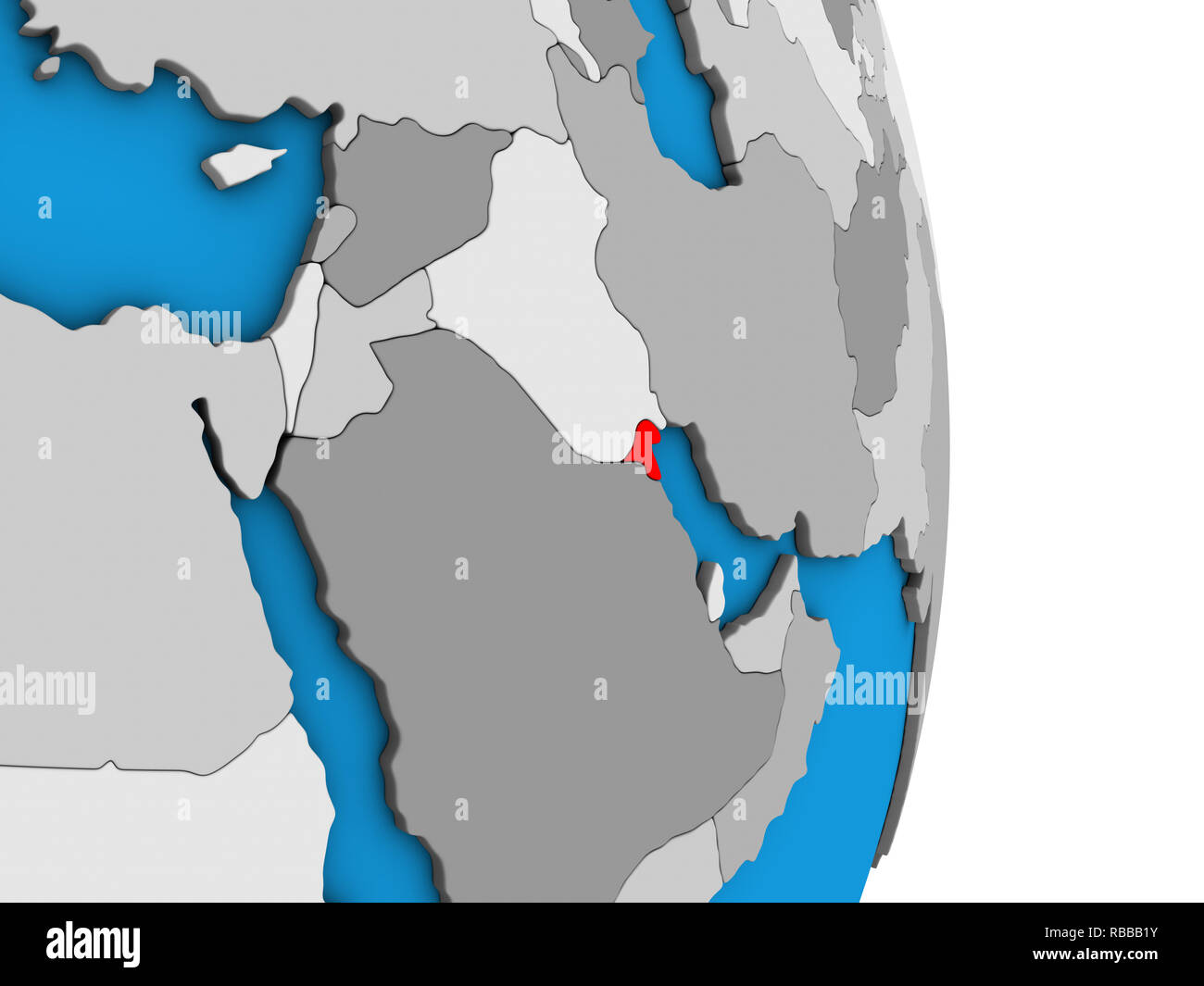 Simple political map kuwait hi-res stock photography and images - Alamy