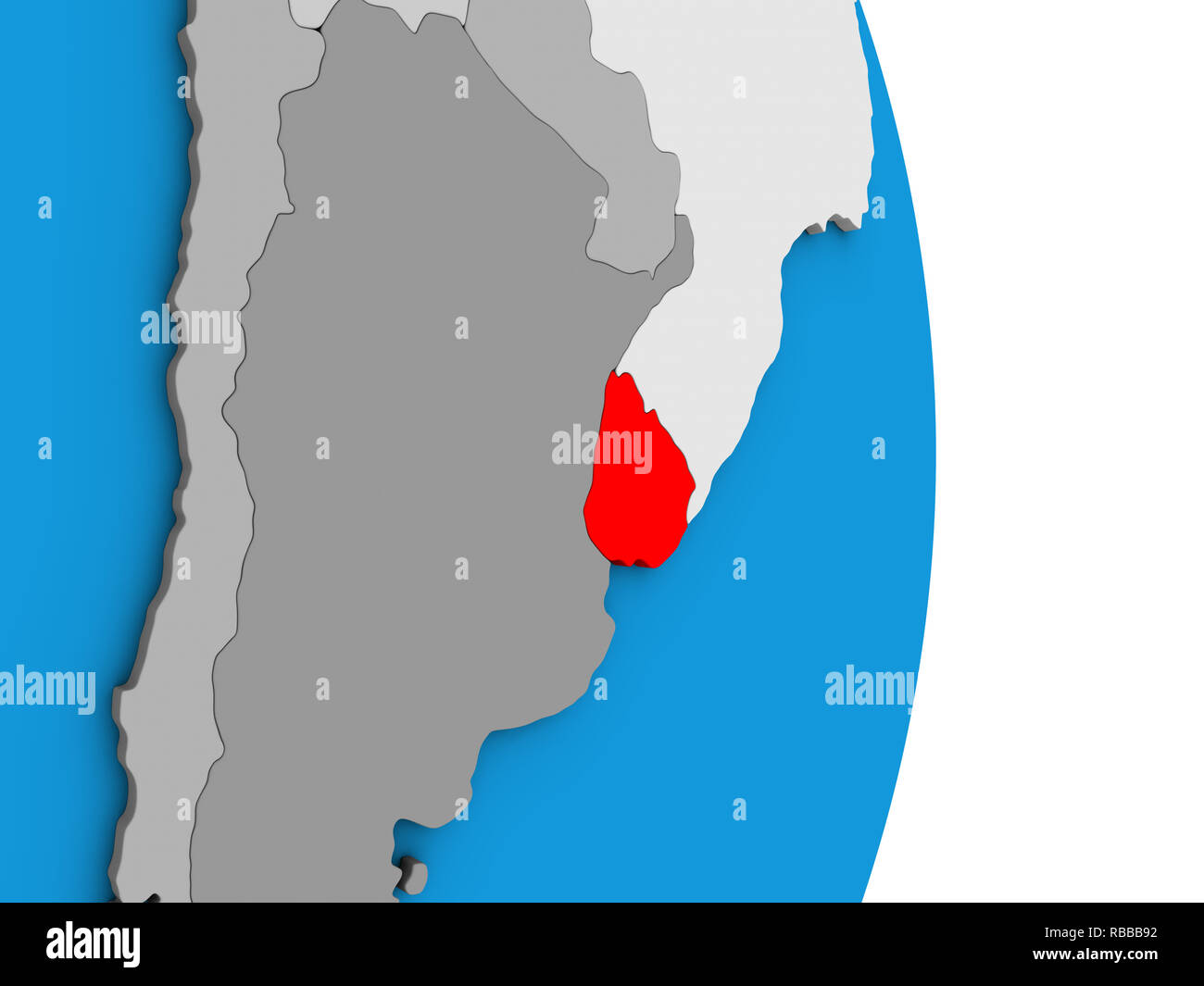 Simple political map uruguay hi-res stock photography and images - Alamy