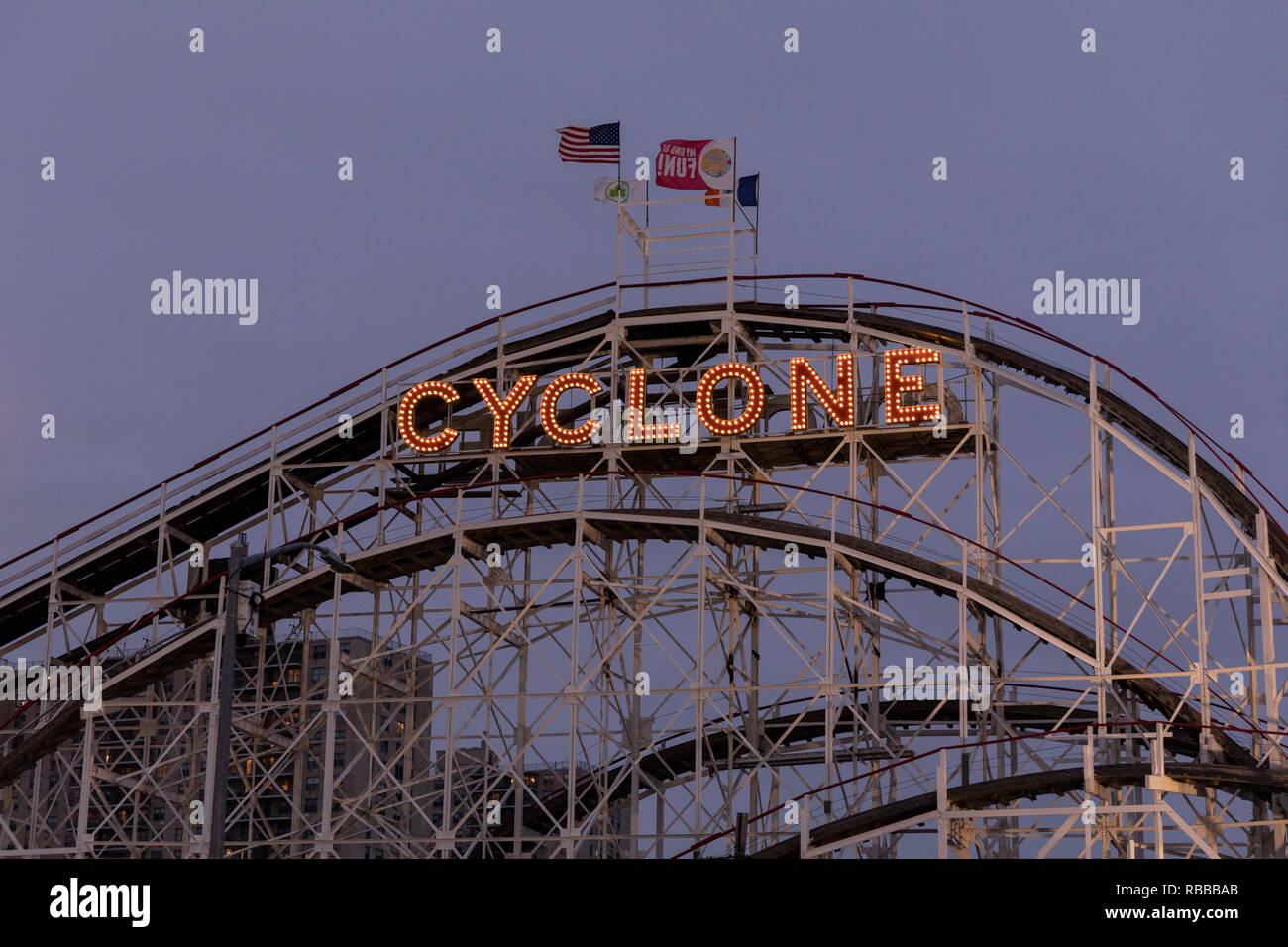 Cyclone. Luna Park, Coney Island. New York City, USA Stock Photo - Alamy