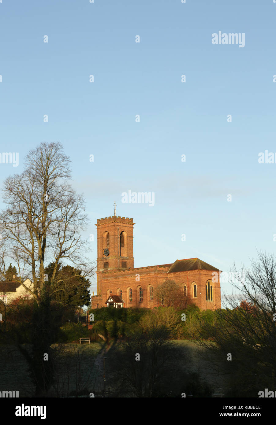 St John the baptist church, Wolverley in the winter sunshine Stock ...