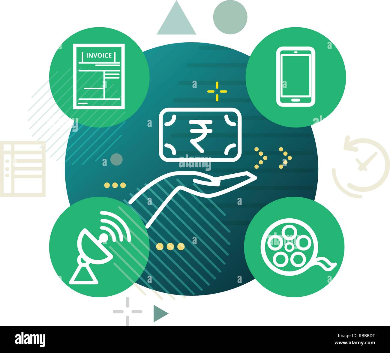 Indian 10 rupee note Stock Vector Images - Alamy