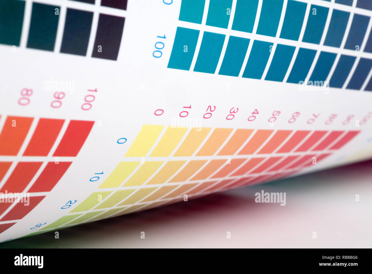 Color swatch for printing press Stock Photo - Alamy