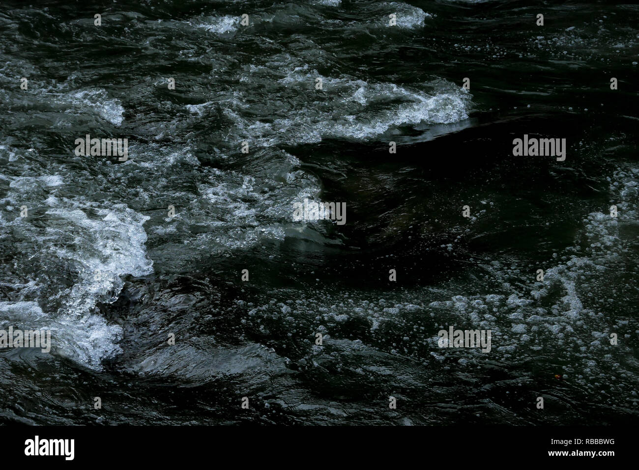 Abstract dark blue Waterfall wave water background texture Stock Photo ...