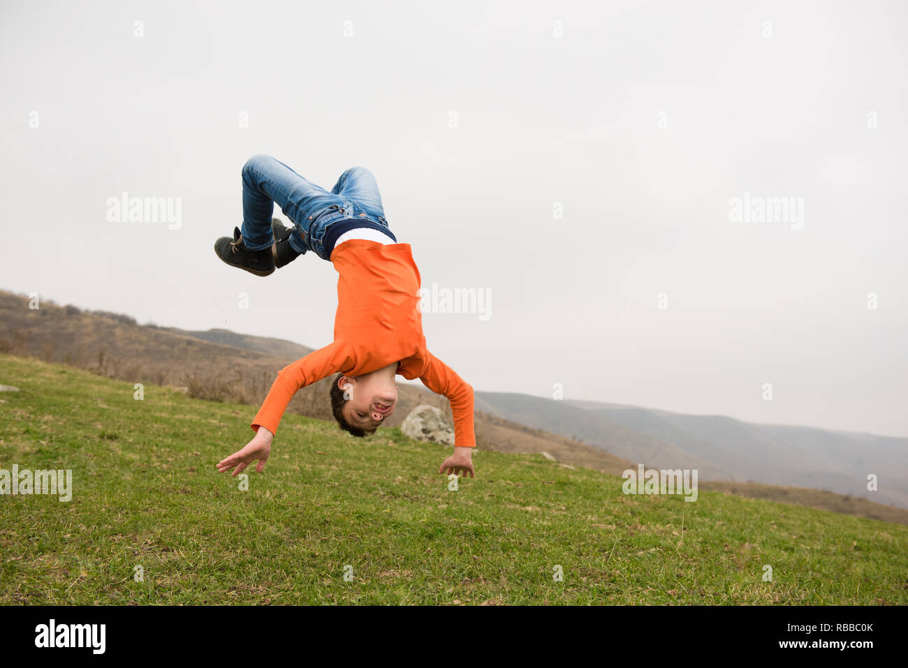 Somersault gymnastics hi-res stock photography and images - Alamy