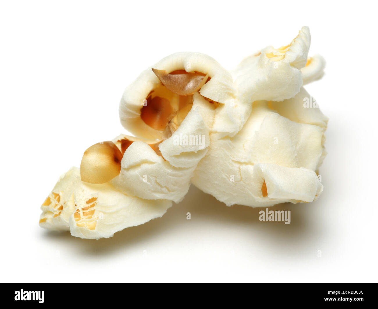 One Popcorn isolated on white background Stock Photo - Alamy