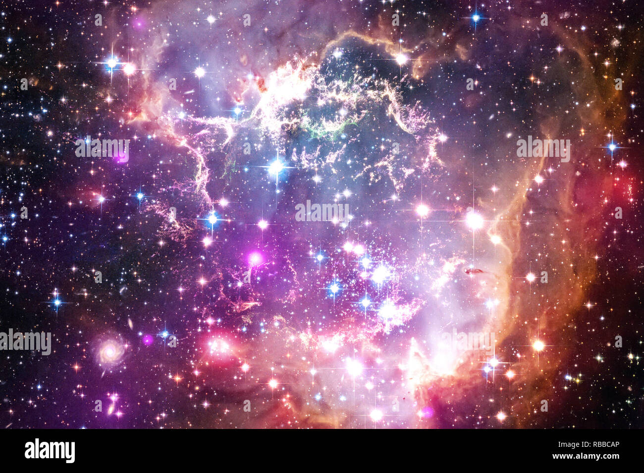 Nebulae and many stars in outer space. Elements of this image furnished ...