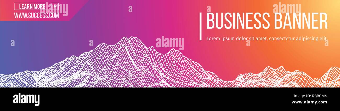 Computer vector banner. Business banner design EPS 10 Stock Vector ...