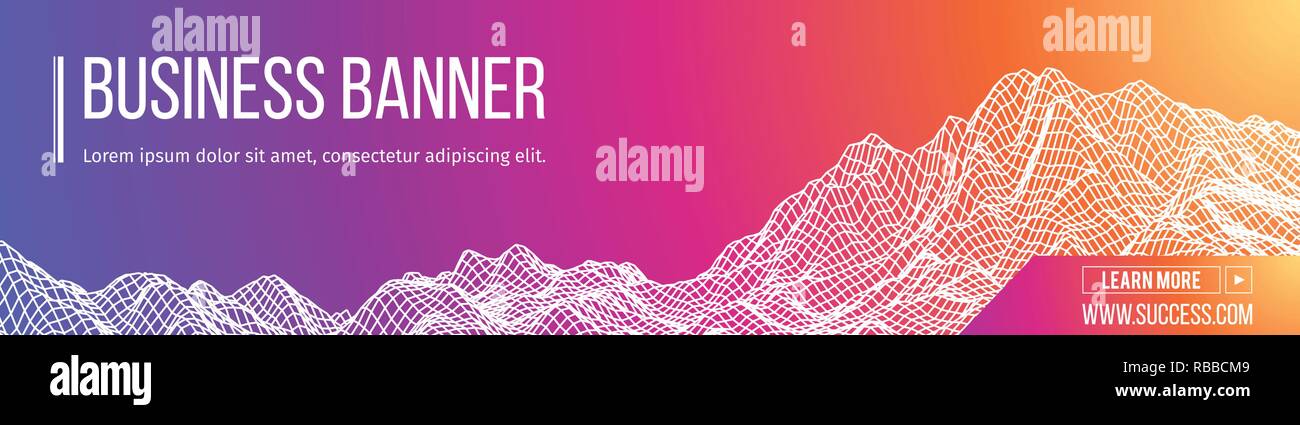 Computer vector banner. Business banner design EPS 10 Stock Vector ...