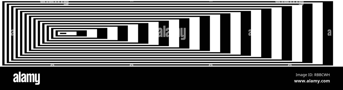 Optical illusion vector. Stripe perspective, curve stripes. EPS 10 ...
