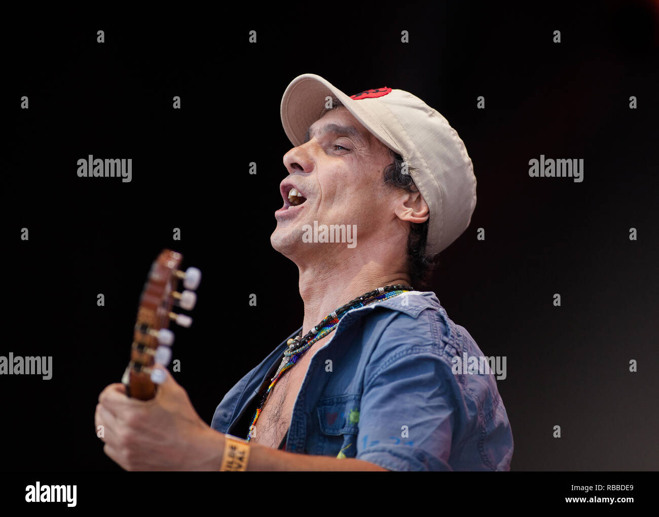The French-Spanish singer, songwriter and musician Manu Chao performs a ...