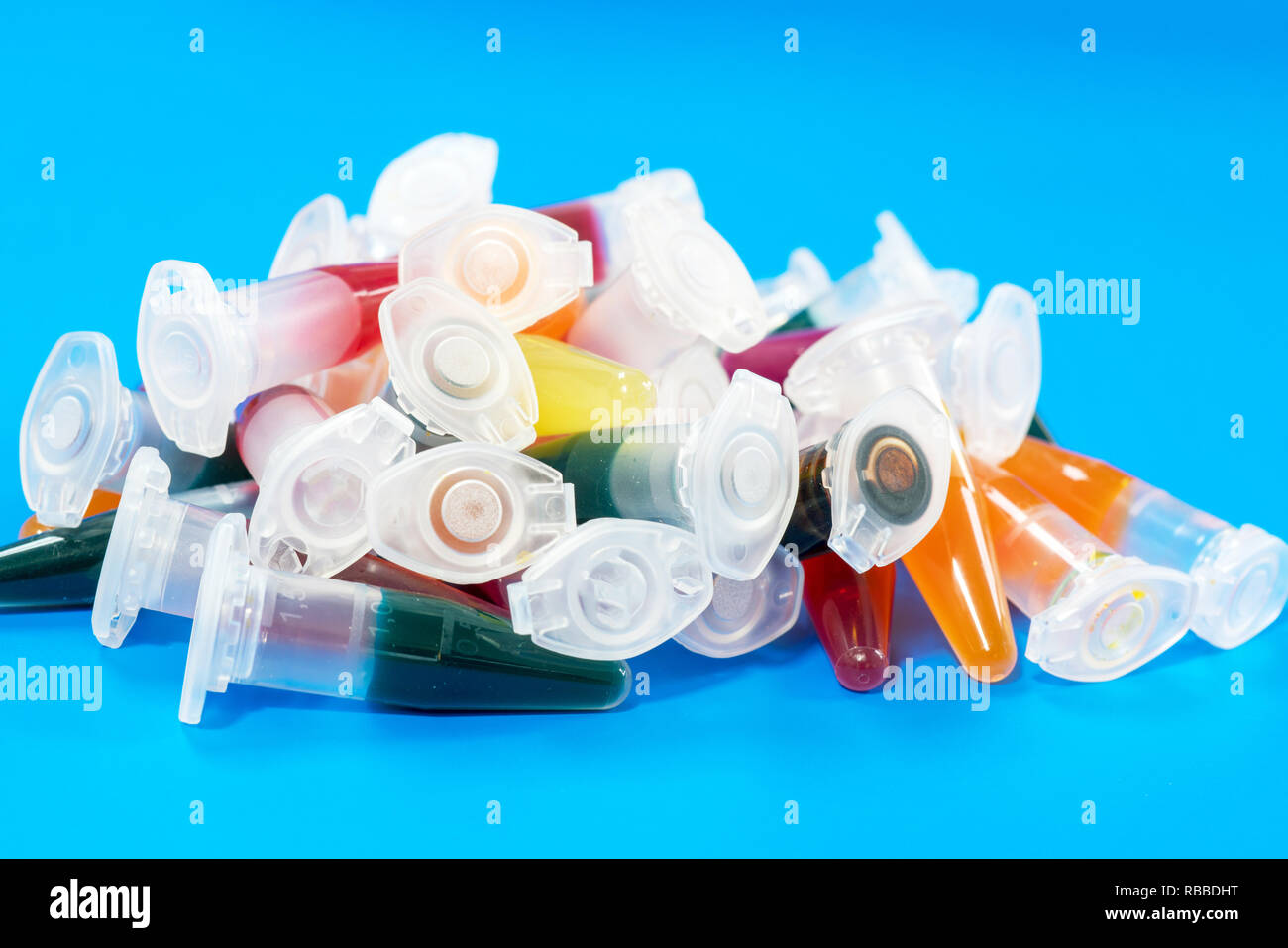 PCR centrifuge micro test tubes Stock Photo - Alamy