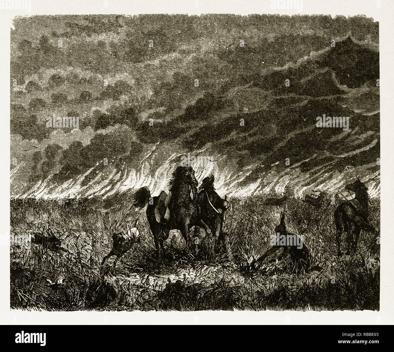 Plain indians fire hi-res stock photography and images - Alamy