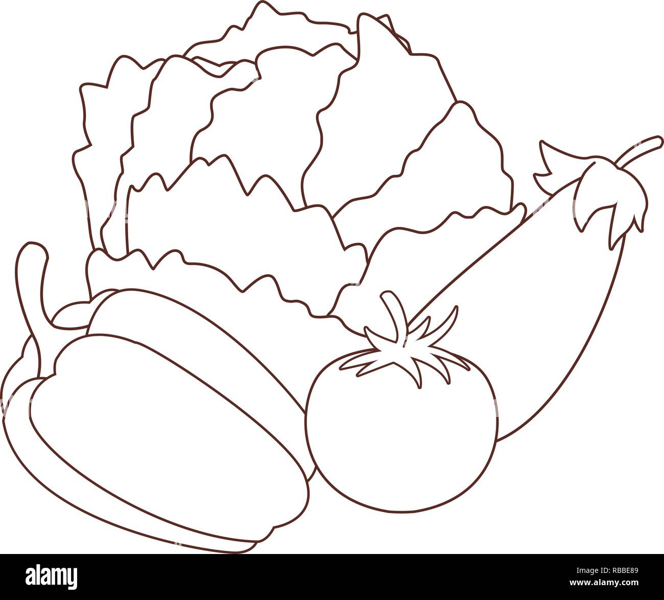 fresh vegetables cartoon Stock Vector Image & Art - Alamy