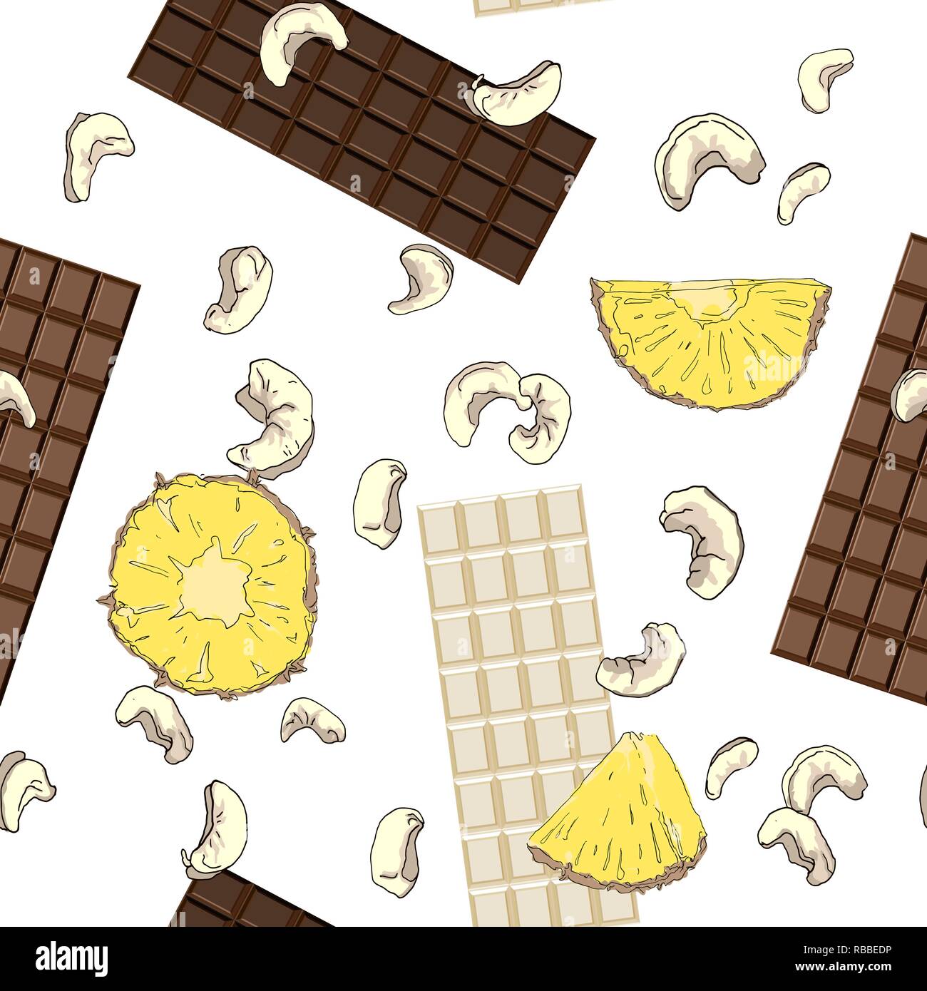 Chocolate crumb bars Stock Vector Images - Alamy