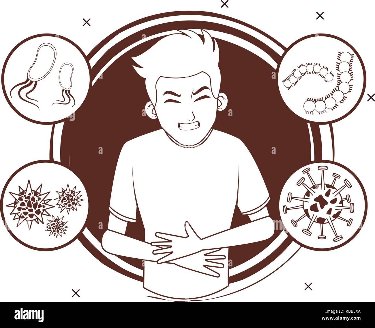 young man sick cartoon Stock Vector Image & Art - Alamy