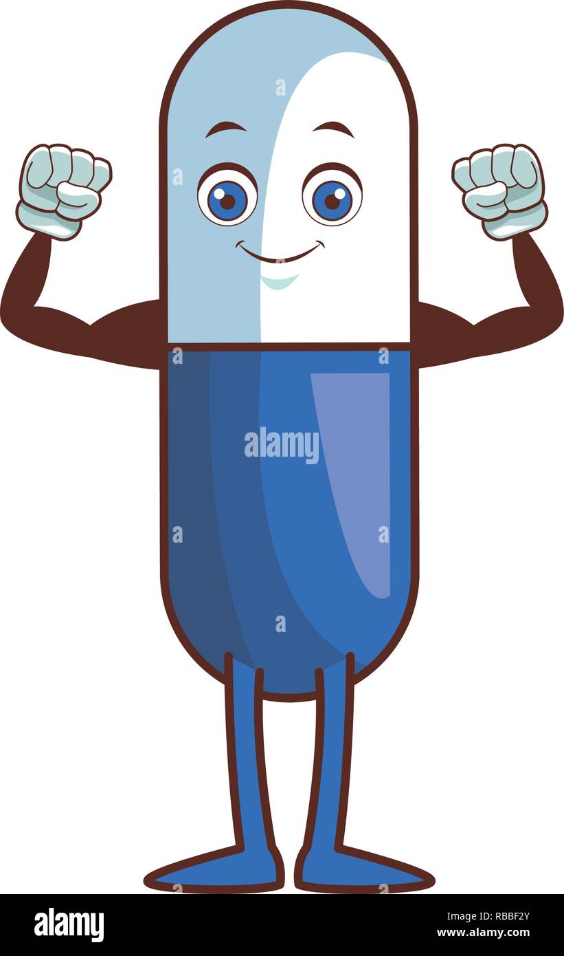pill character cartoon Stock Vector Image & Art - Alamy