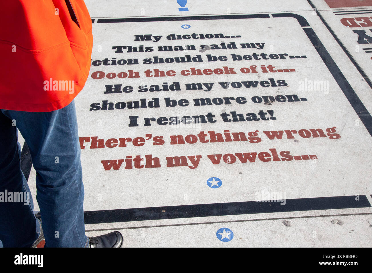 Comedy pavement carpet. Jokes, catch phases, sayings of comic greats ...