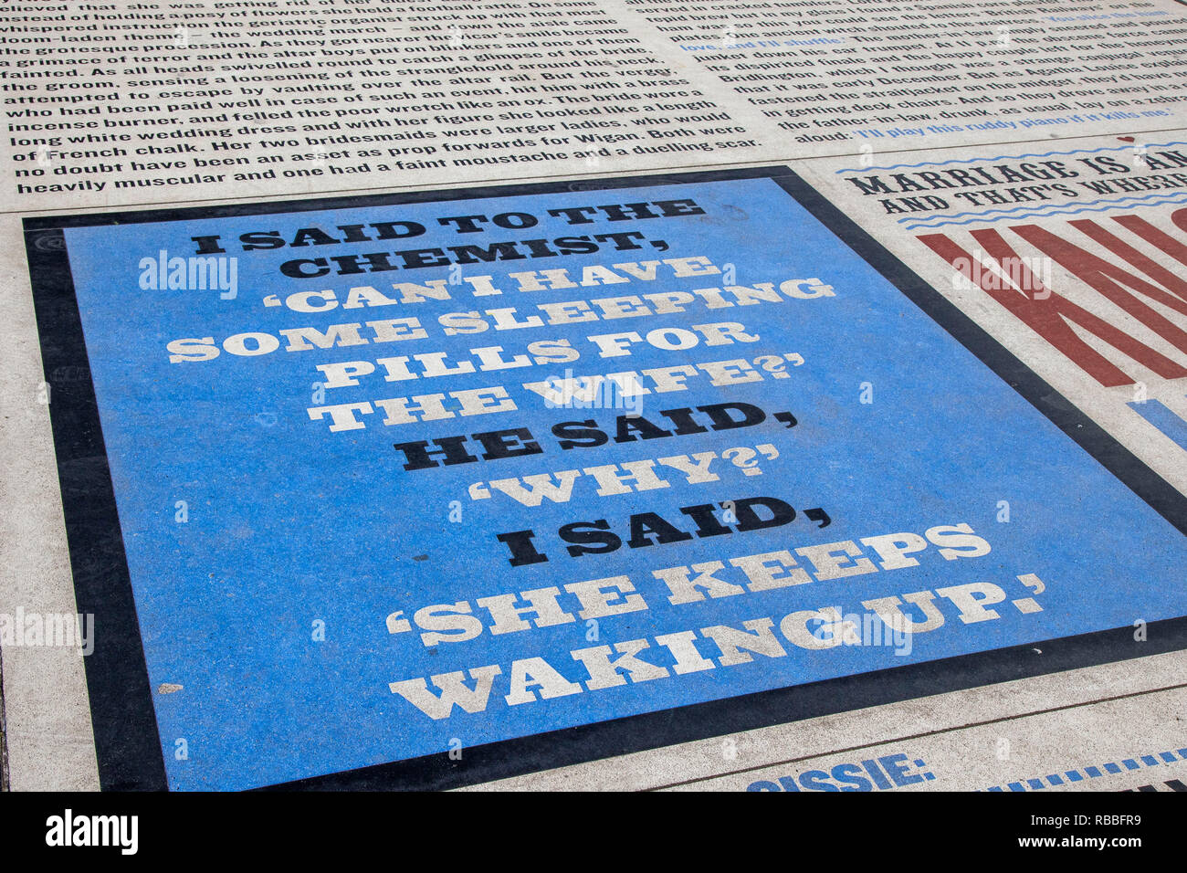 Comedy pavement carpet. Jokes, catch phases, sayings of comic greats ...
