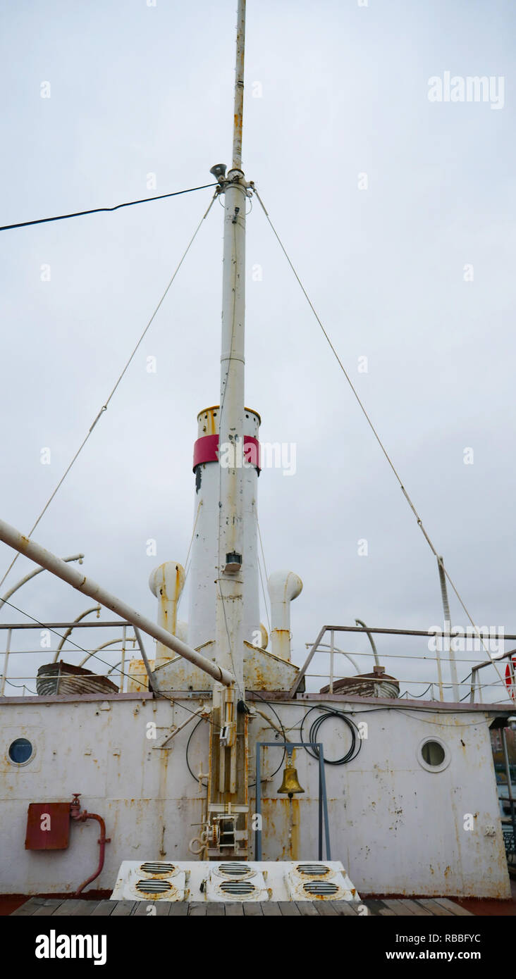 Retro vintage Angara Icebreaker ship deck in Irkutsk Russia Stock Photo ...