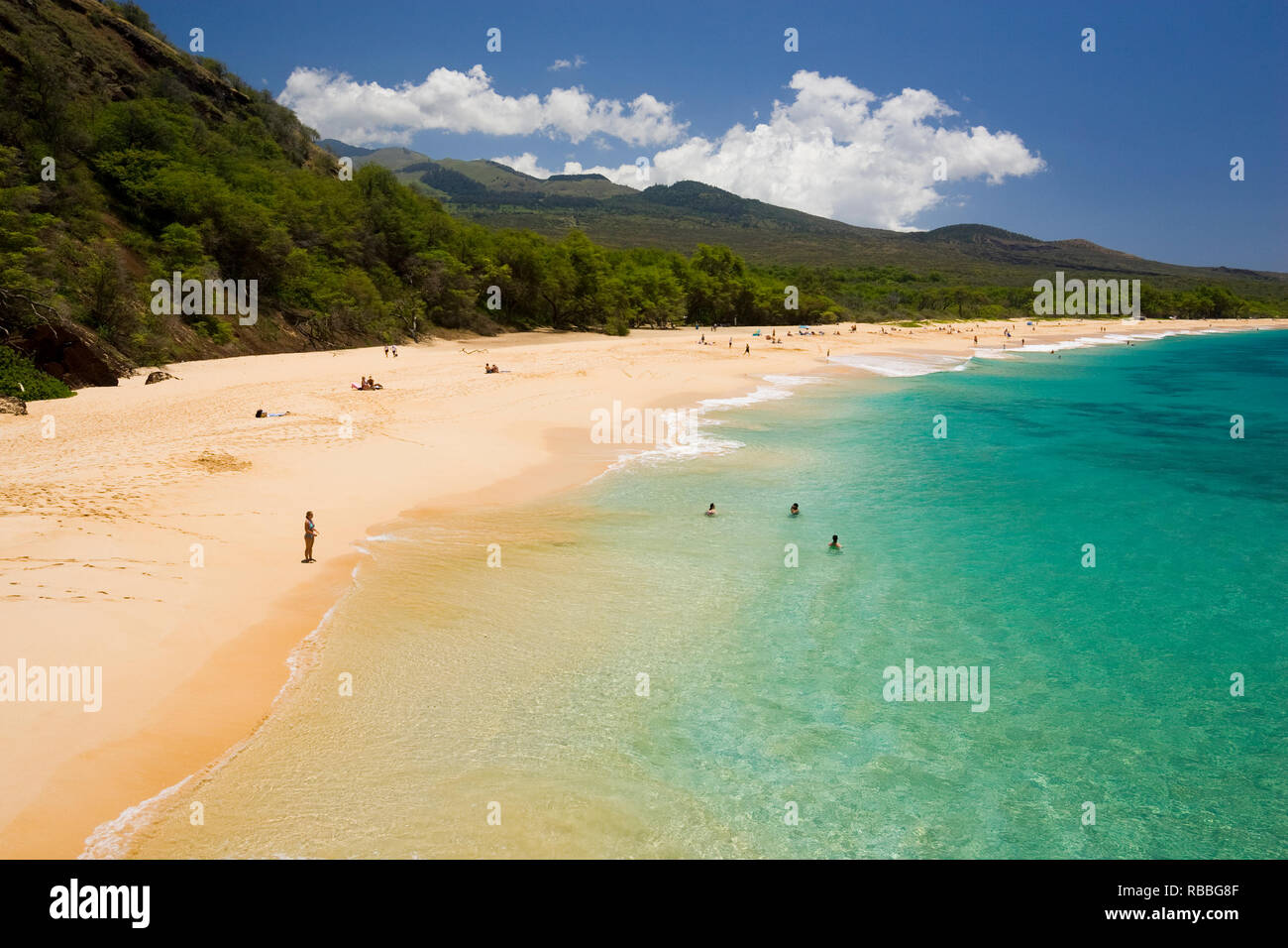 Clear water at Big Beach, Makena, Maui, Hawaii Stock Photo - Alamy