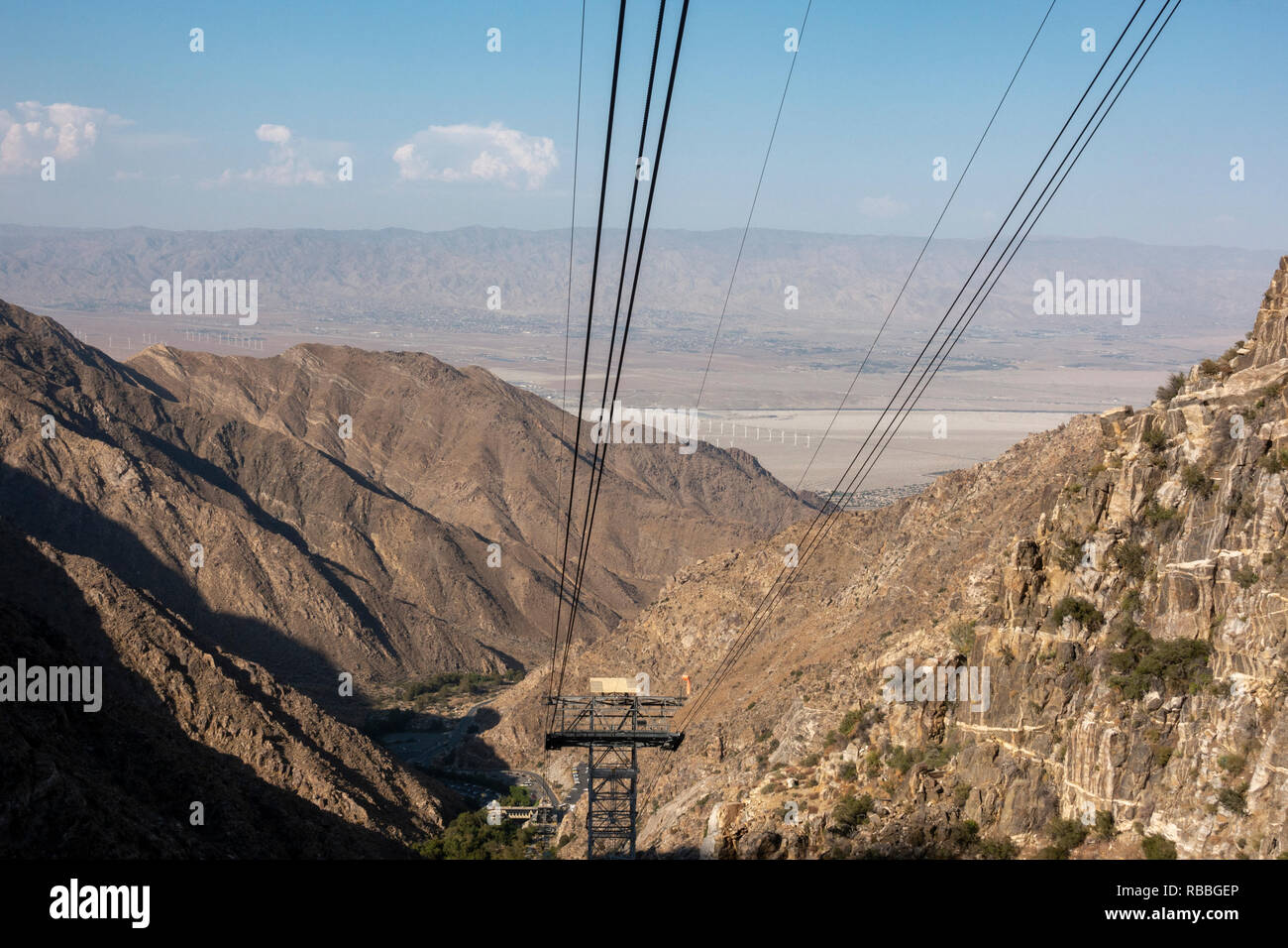 Stunning view of Palm Springs from the Palm Springs Aerial Tramway car ...