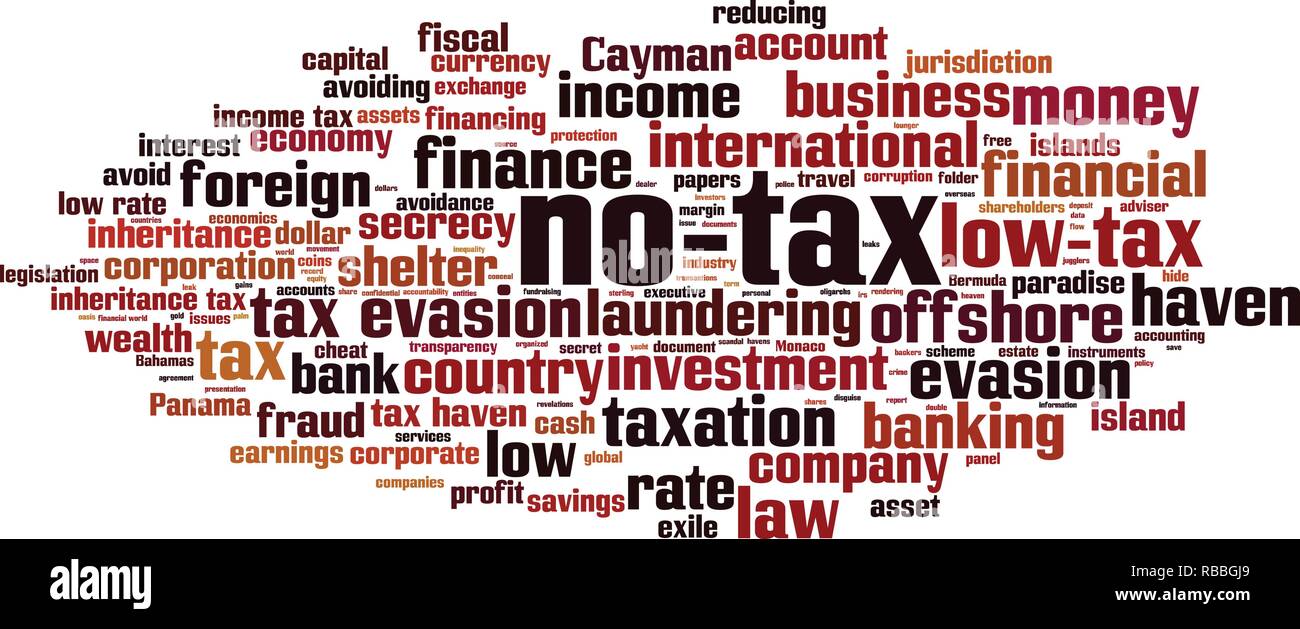 No tax word cloud concept. Vector illustration Stock Vector Image & Art ...
