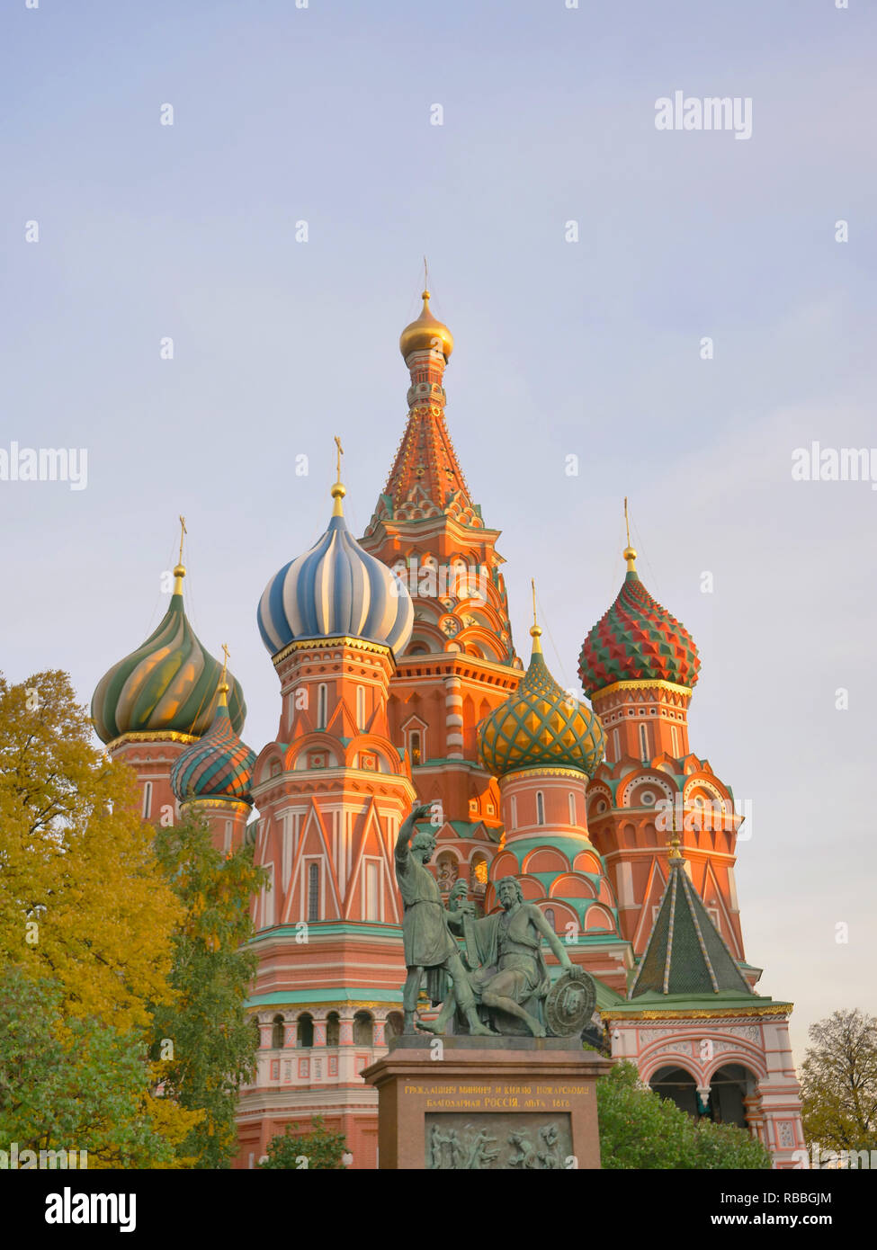 St. Basil's Cathedral in Red Square Moscow Kremlin, Russia Stock Photo ...