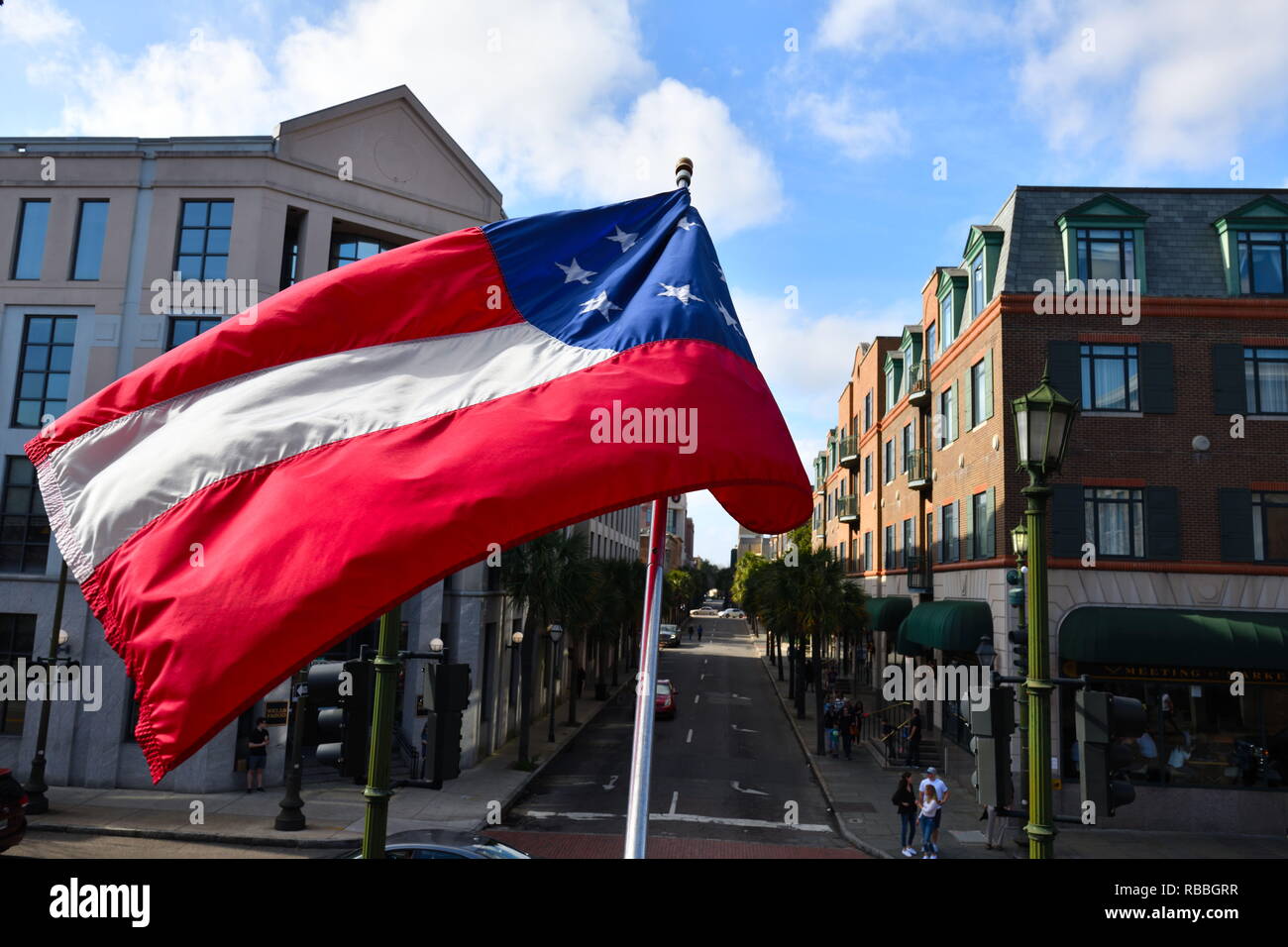 Confederate Flag Displayed in Front of Confederate Museum above Pre ...