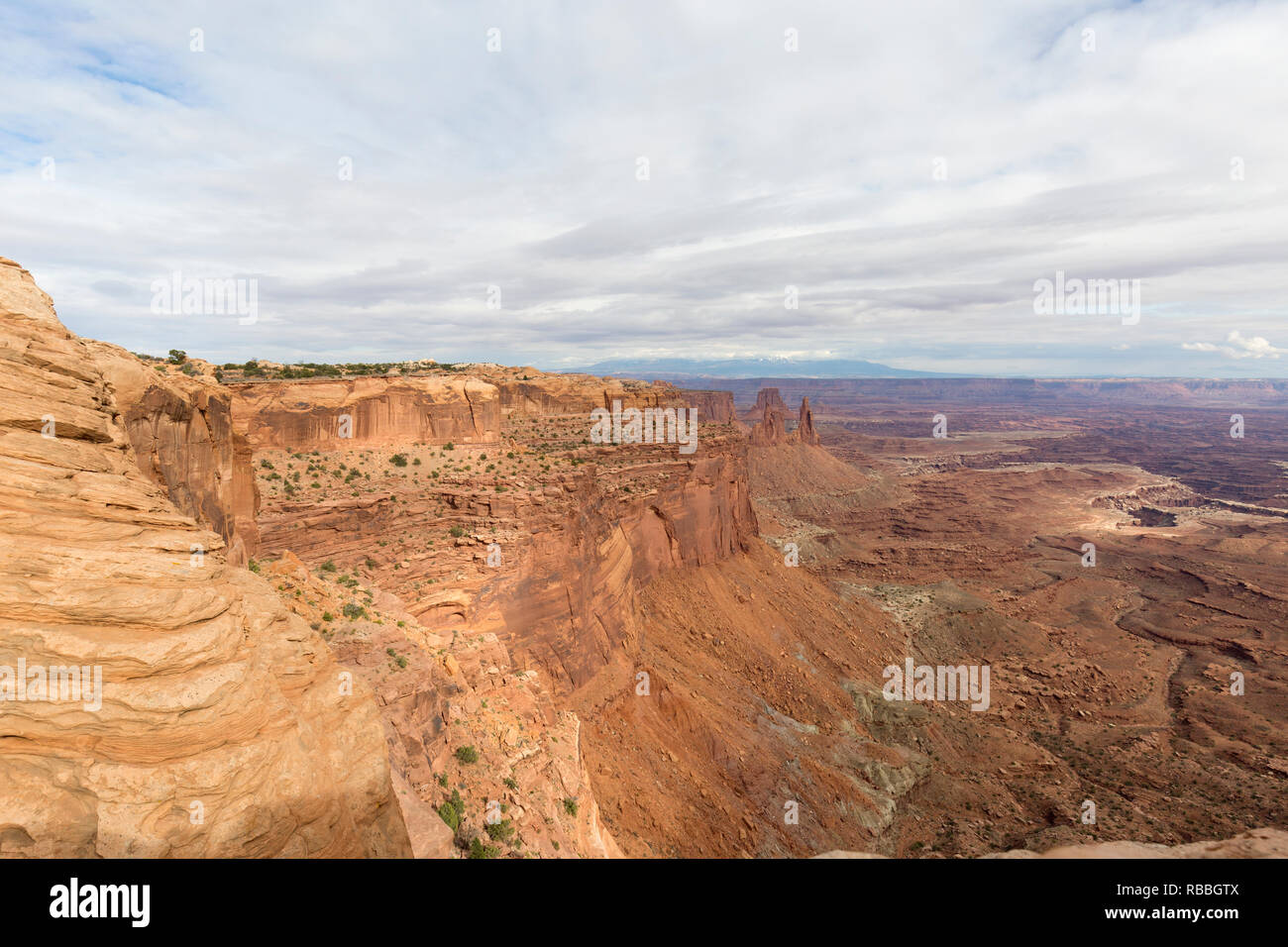 View of Buck canyon from Mesa Arch area of Canyonlands National Park in ...
