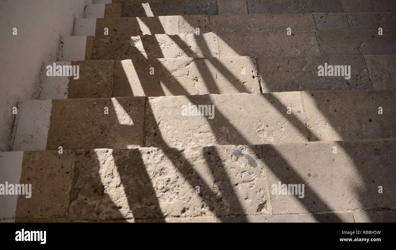Stone ladder sunlight abstract background image Stock Photo - Alamy