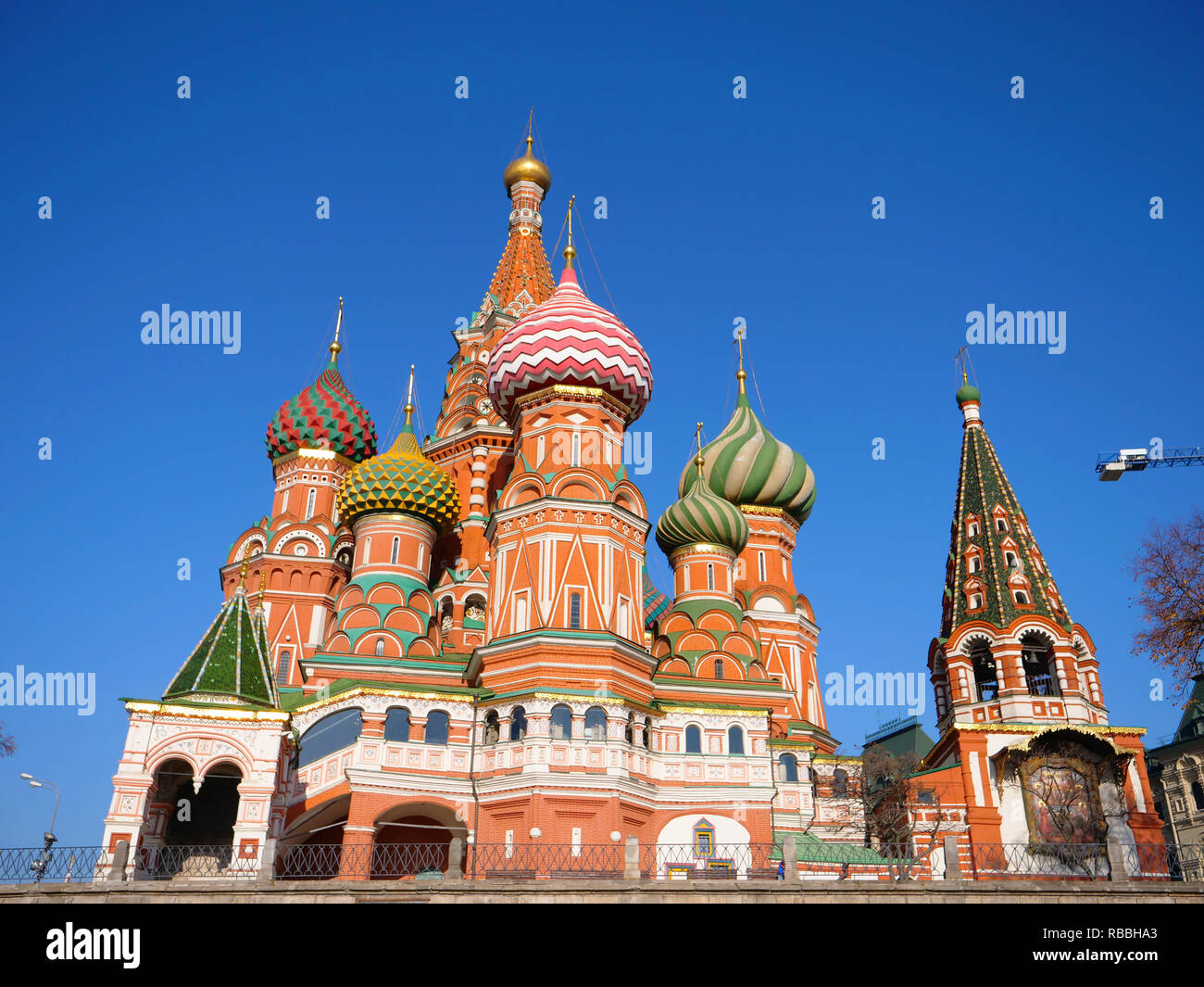 St. Basil's Cathedral in Red Square Moscow Kremlin, Russia Stock Photo ...