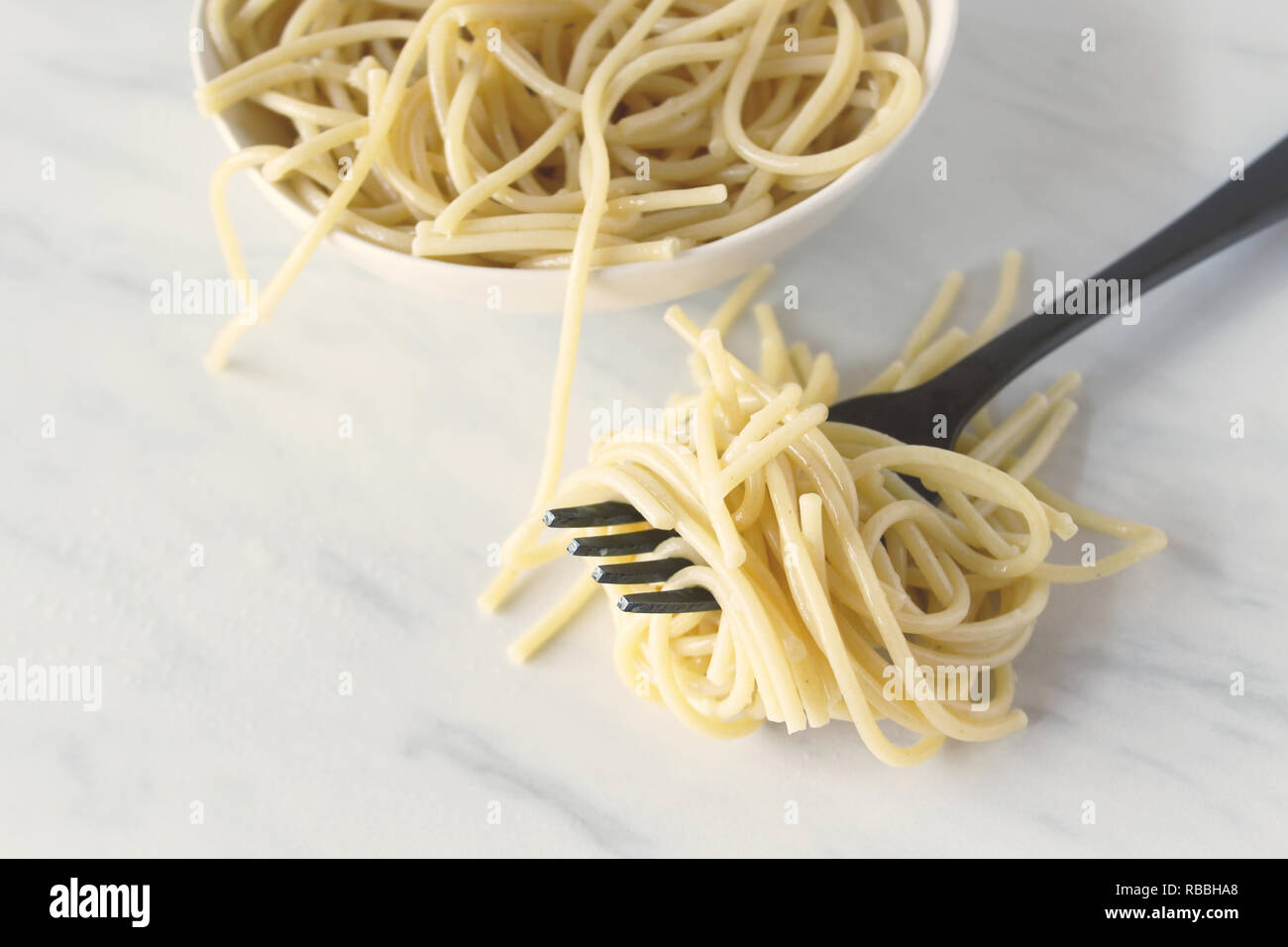 Spaghetti with fork hi-res stock photography and images - Alamy
