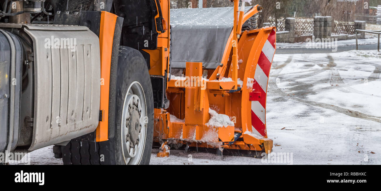 Panorama German Winter Service Stock Photo - Alamy