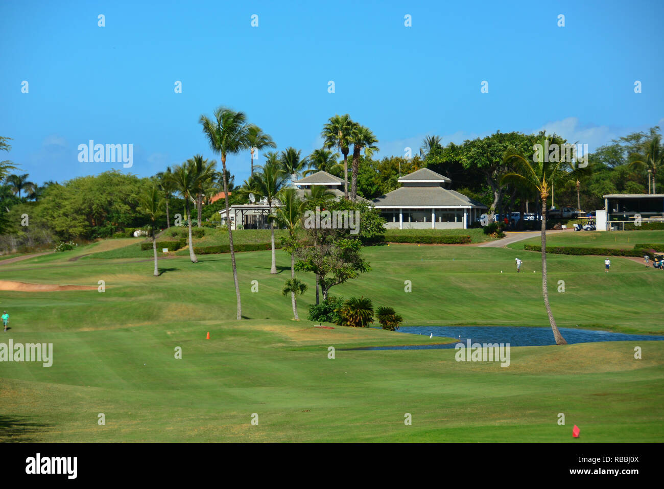 Picturesque golf course in Kihei District of Maui, Hawaiian Islands ...