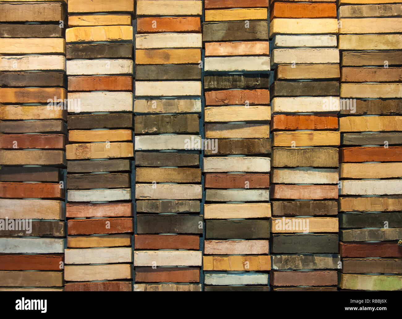 new colorful bricks arranged in a row Stock Photo - Alamy