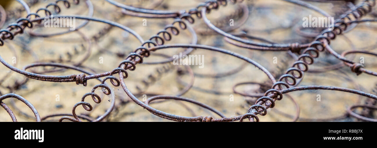 Panorama old springs mattress Stock Photo - Alamy