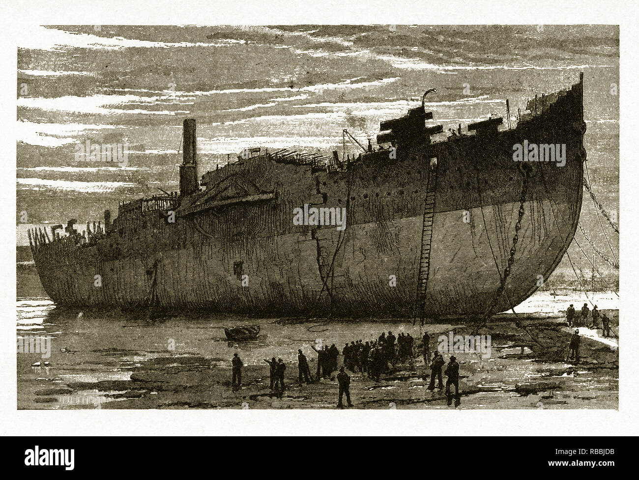 Steamship Great Eastern” Being Scrapped,1889 Stock Photo - Alamy